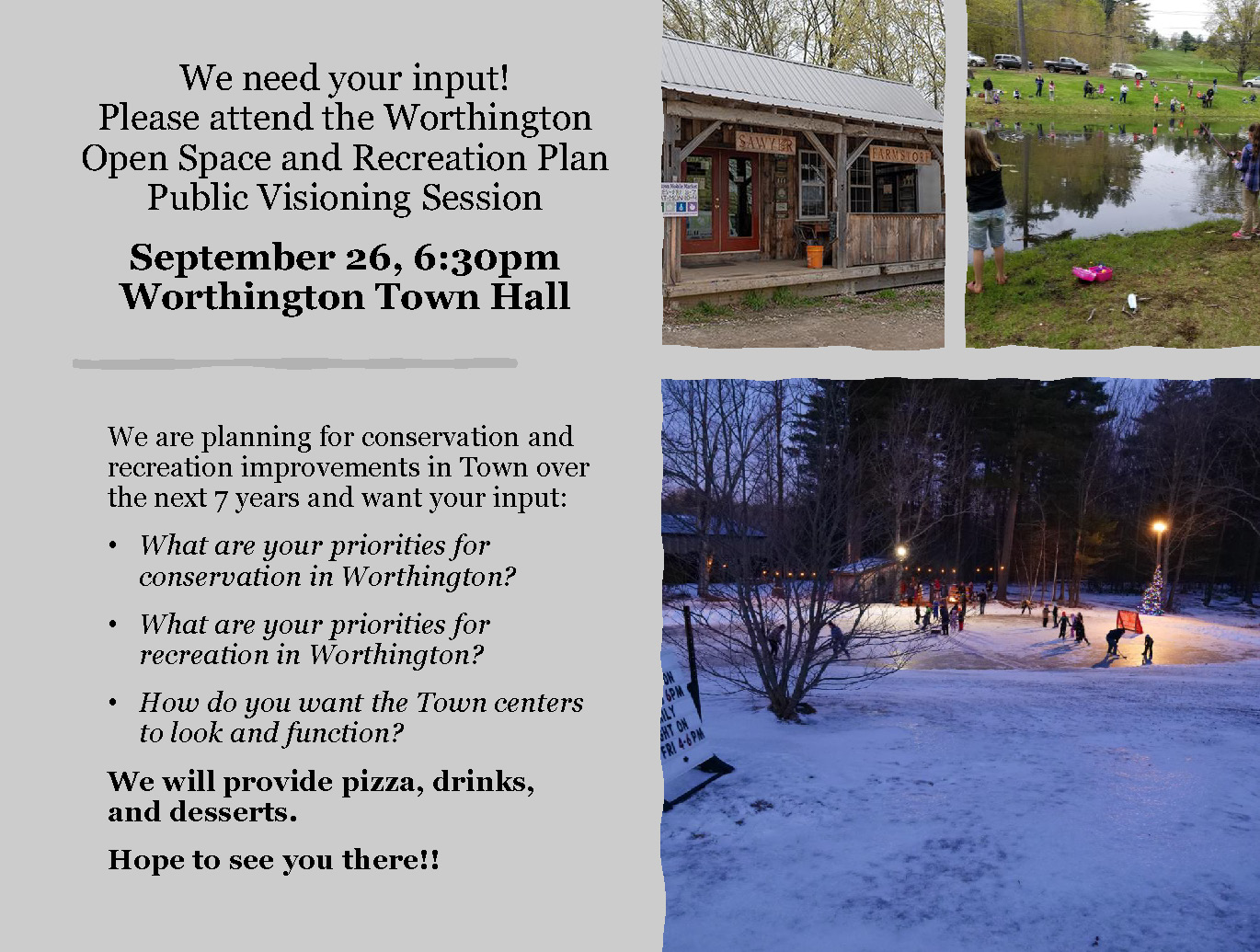 Open Space and Recreation Plan – Public Session